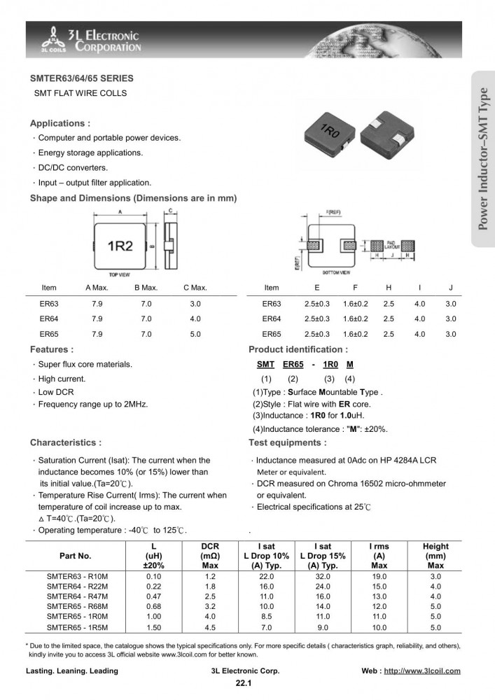 SMTER63/64/65 series technical document preview