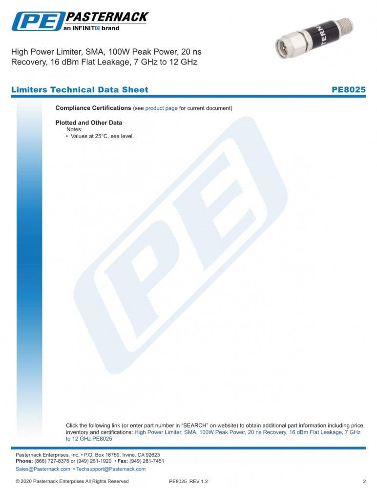 PE8025 technical document page 2