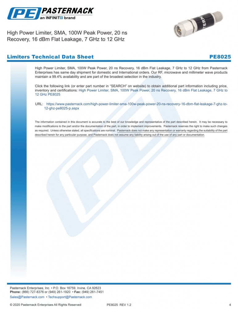PE8025 technical document page 4