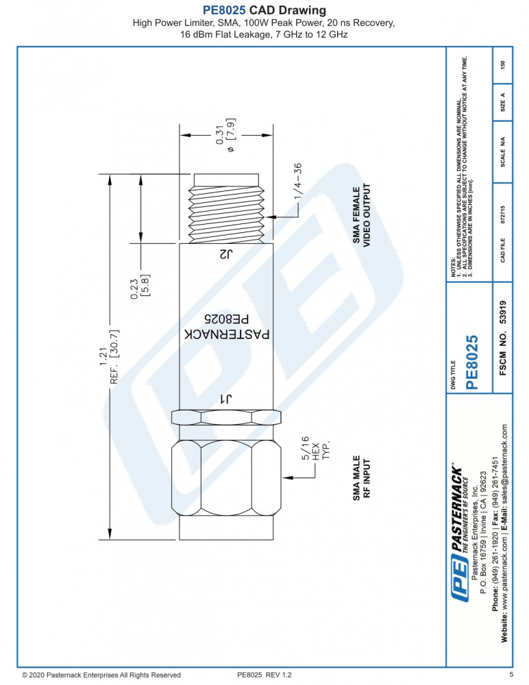 PE8025 technical document page 5