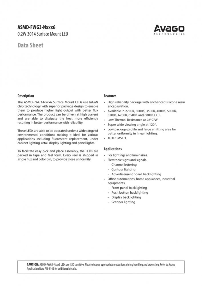 ASMD-FWG3-NPTE6 datasheet page 1