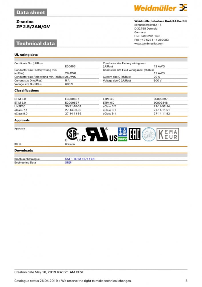 WEIDMULLER 1007810000 document page 3
