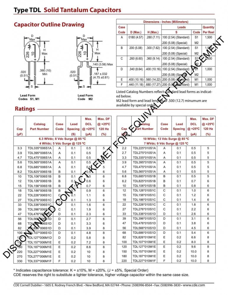 TDL series datasheet page 2