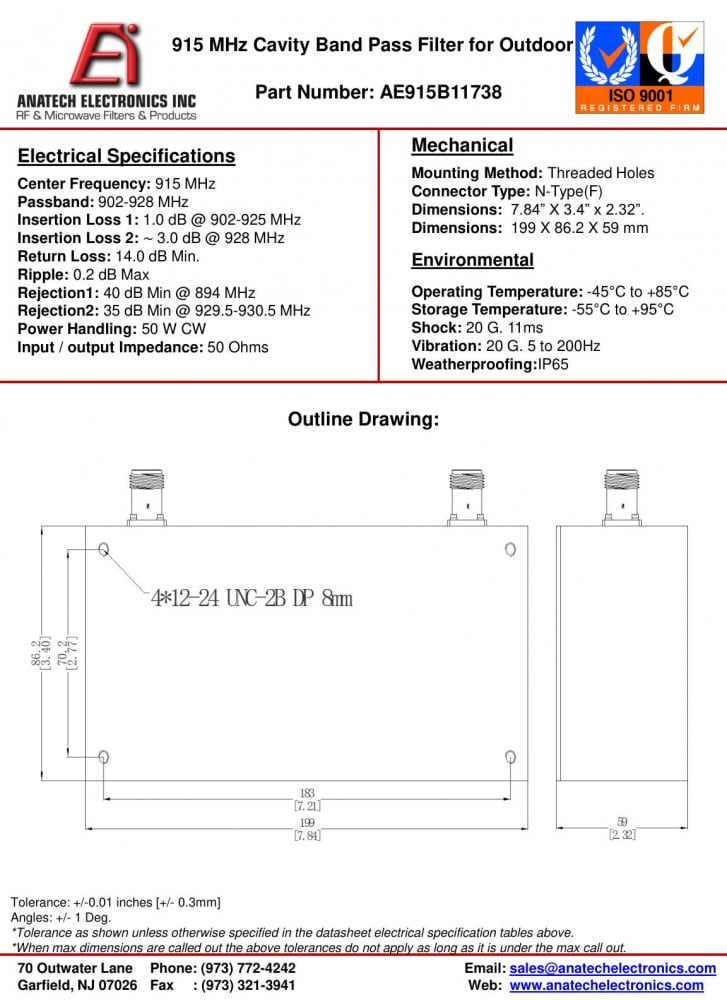AE915B11738 technical document page 1