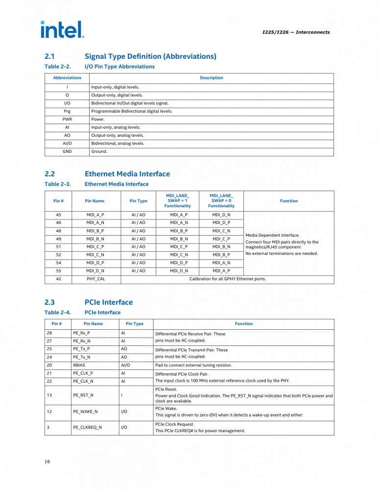 Intel I226 datasheet page 10