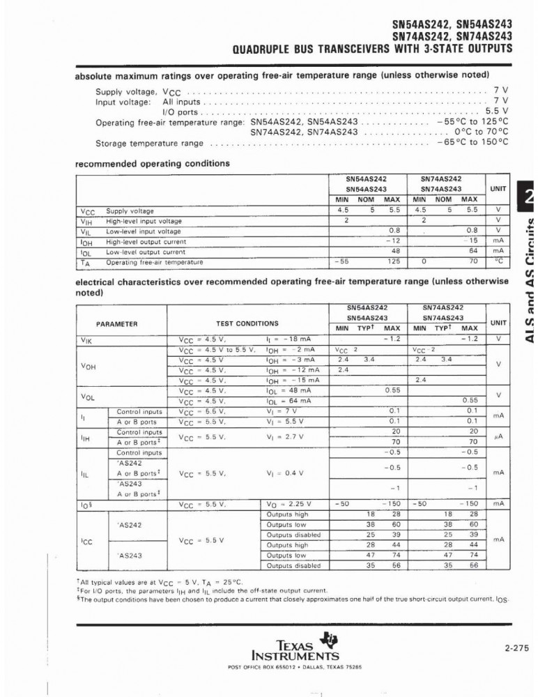 74AS242N datasheet page 7
