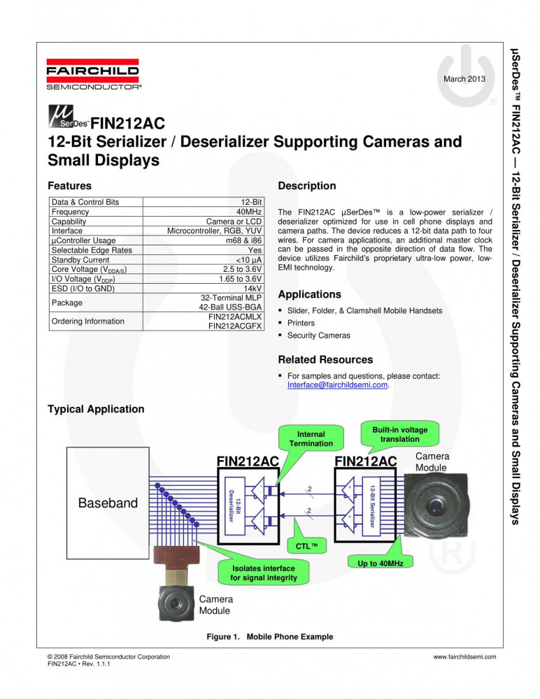 FIN212ACGFX datasheet page 1