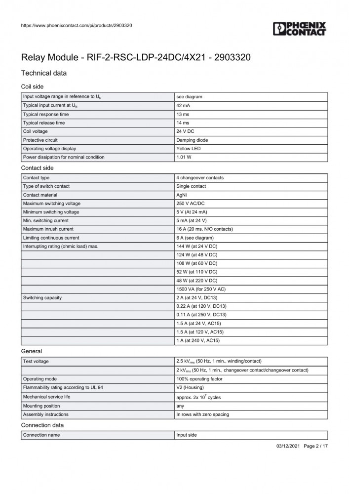 Phoenix Contact 2903320 document page 2