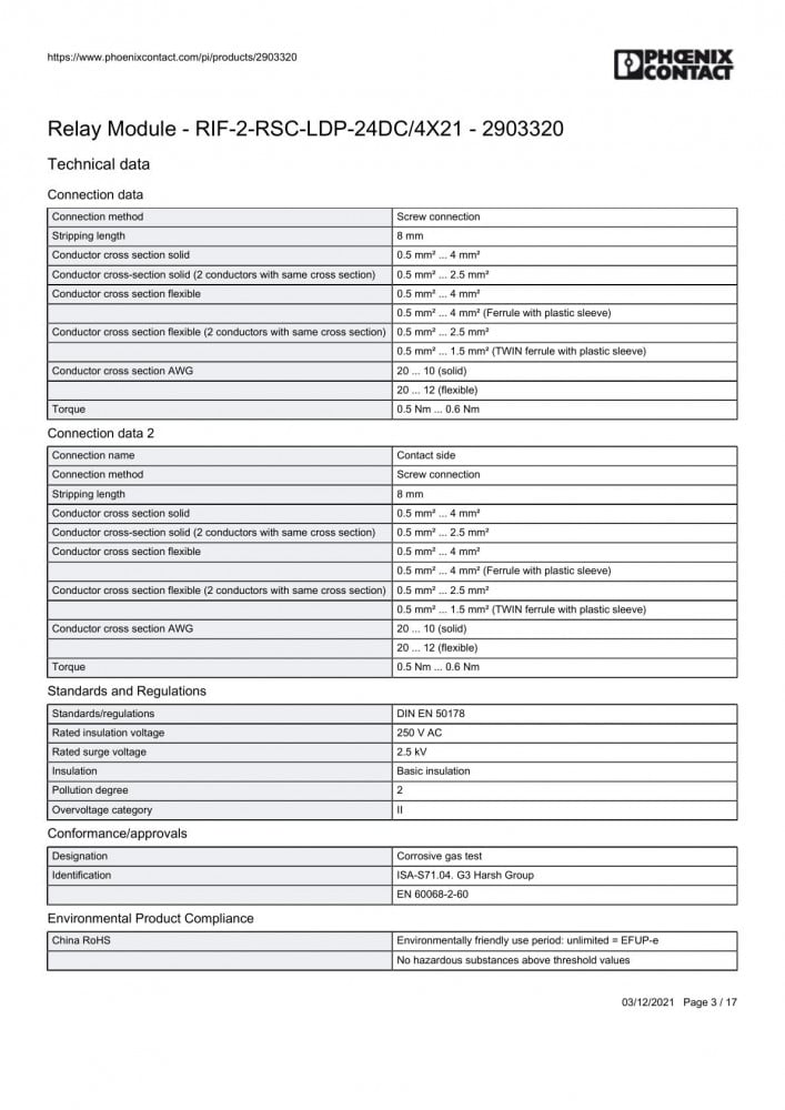 Phoenix Contact 2903320 document page 3