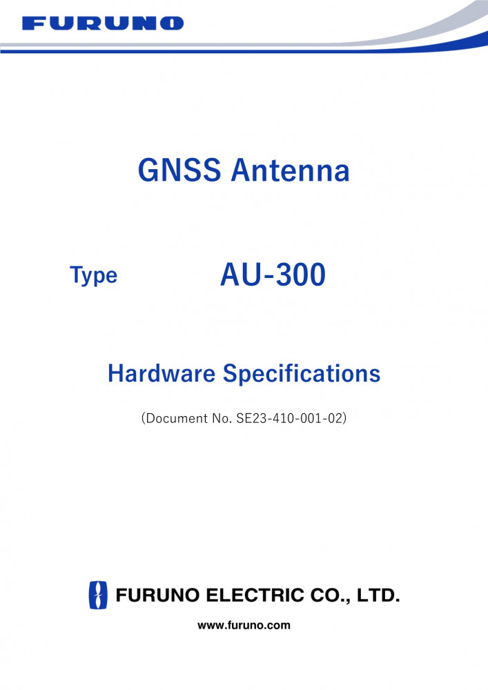 AU-300 technical document page 1