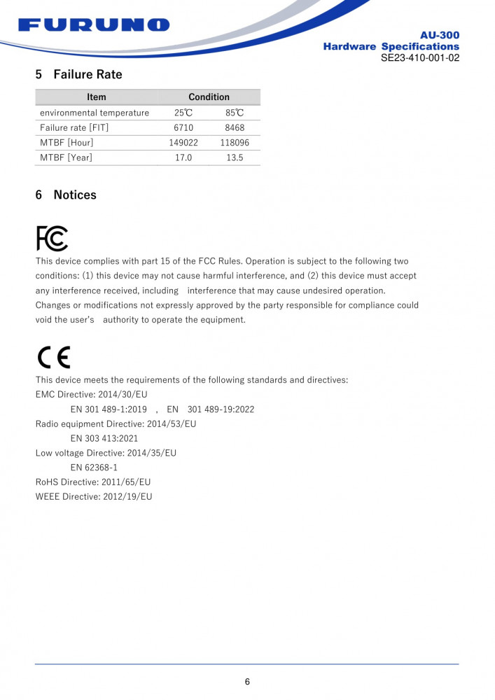 AU-300 technical document page 10