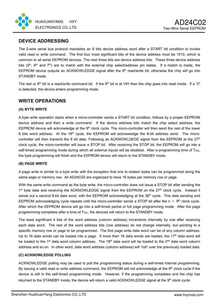 AD24C02 datasheet page 6