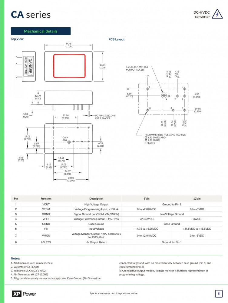 Technical document page 5