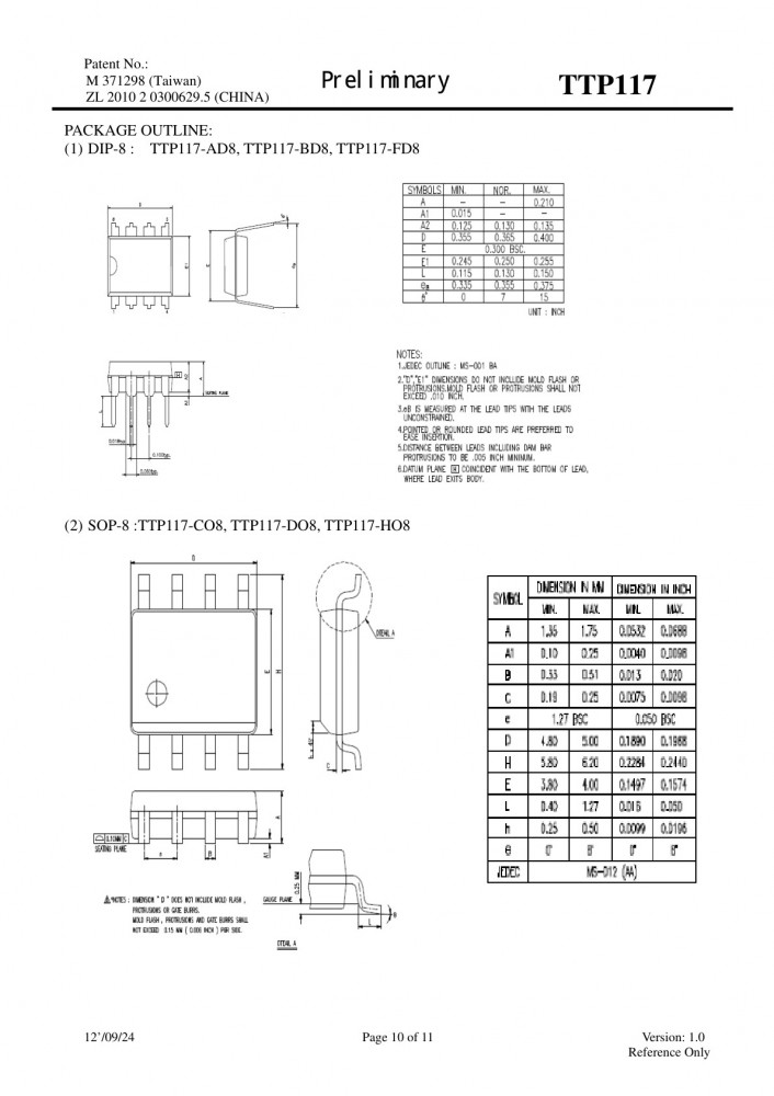 TTP117-CO8N datasheet page 10