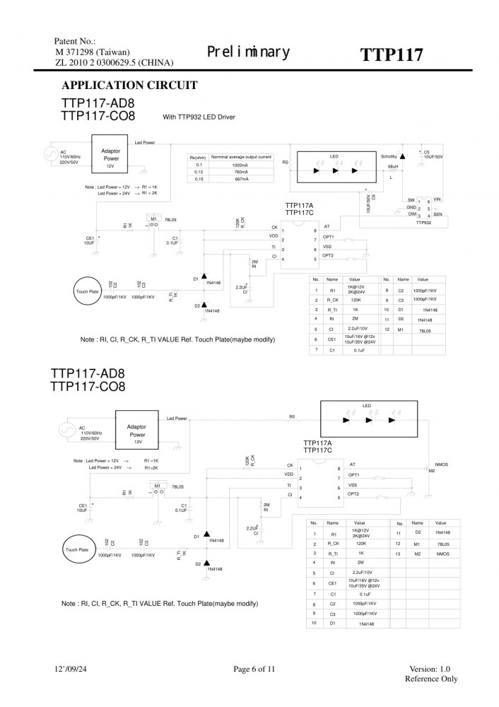 TTP117-CO8N datasheet page 6