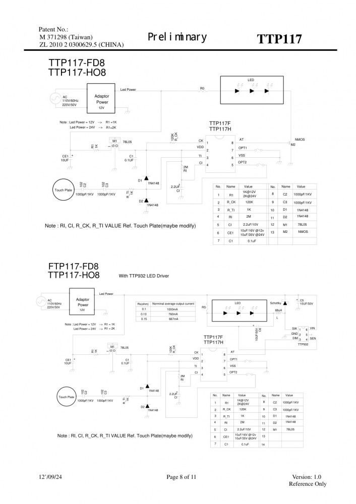 TTP117-CO8N datasheet page 8