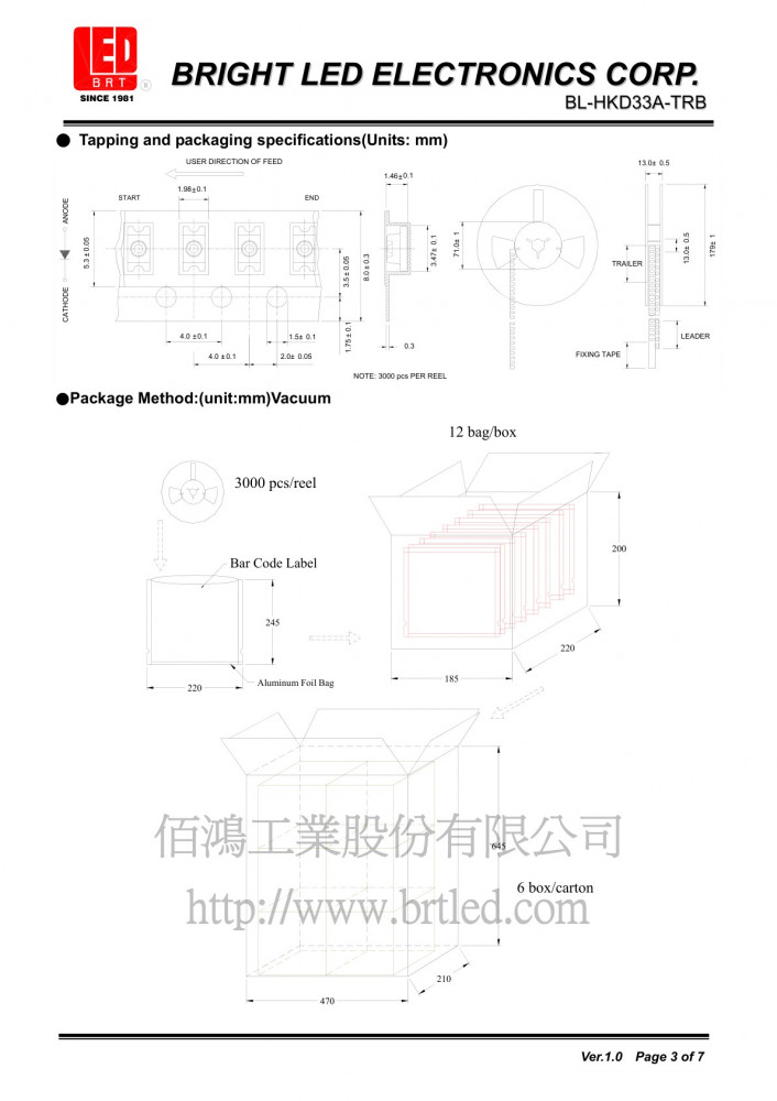 BL-HKD33A-TRB datasheet page 3