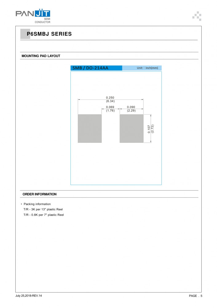 PANJIT P6SMBJ series datasheet page 5