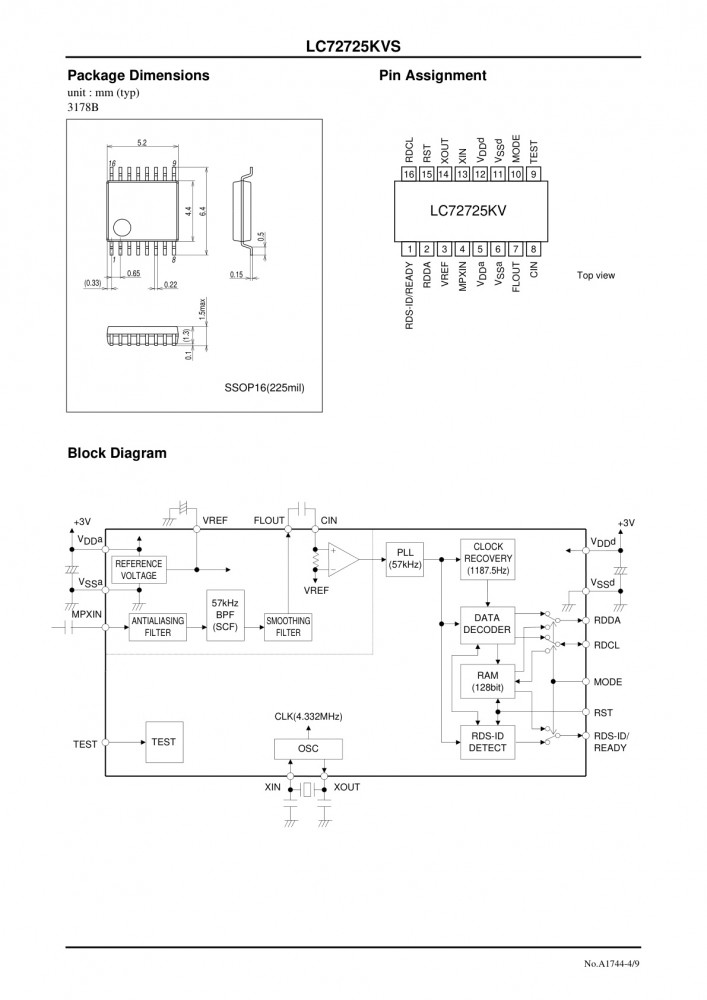 LC72725KVS document page 4