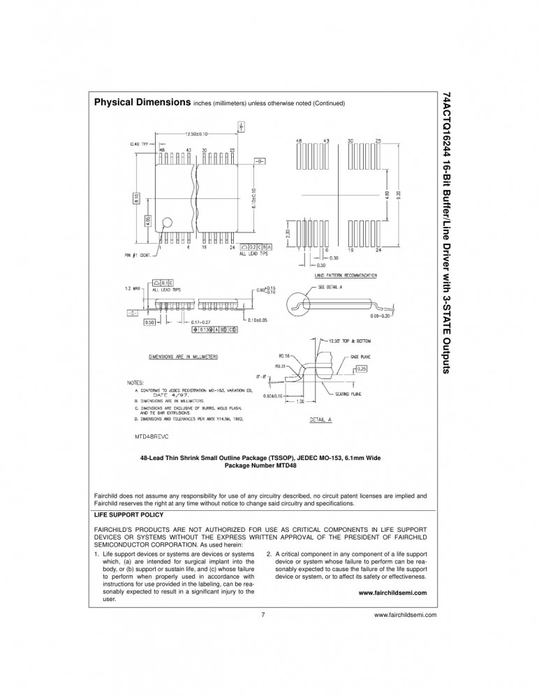 74ACTQ16244 datasheet page 8