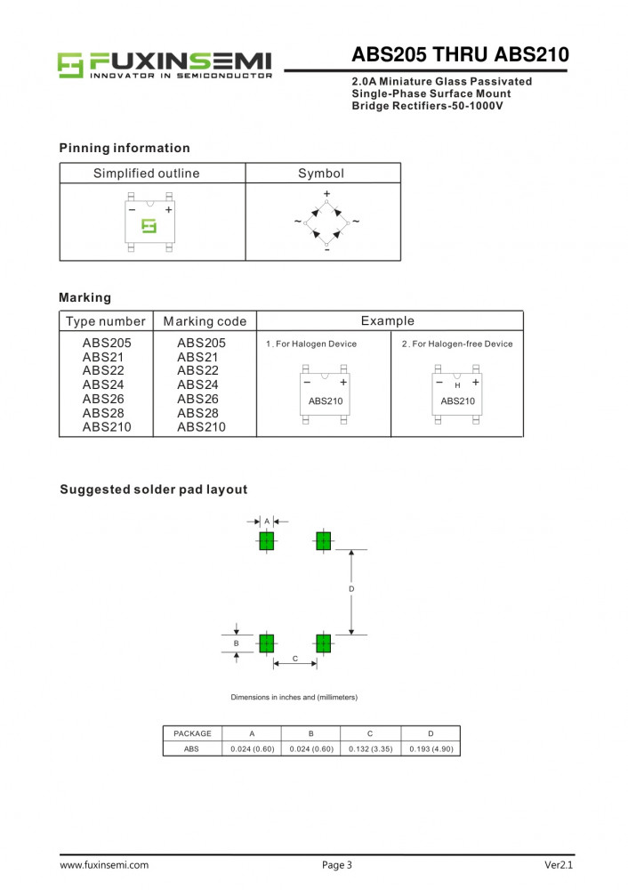 ABS210 datasheet page 3