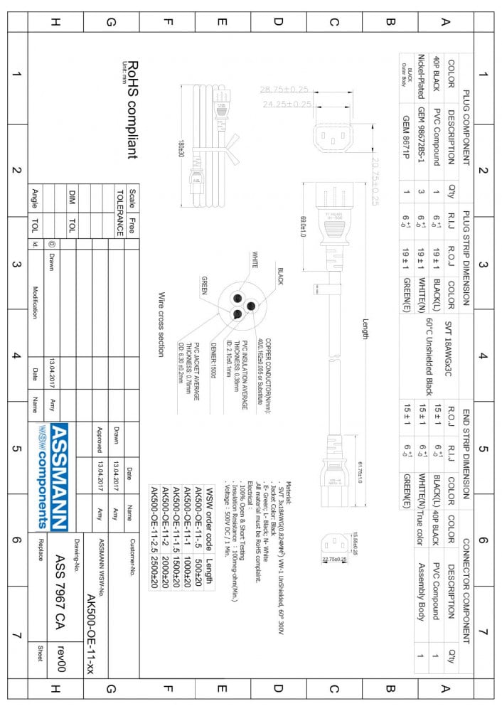 AK500-OE-11-.5 technical drawing page