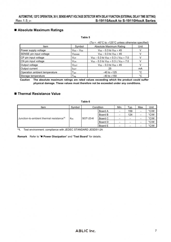 S-19110 Series datasheet preview, page 7