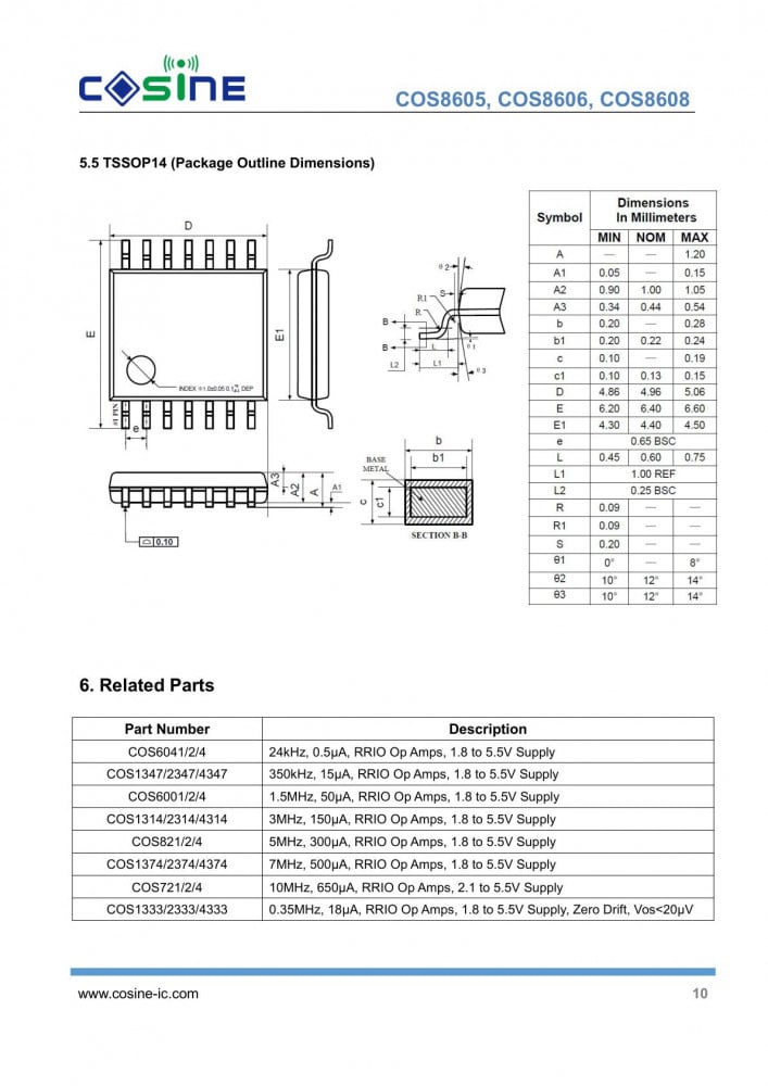 COS8606SR datasheet page 10