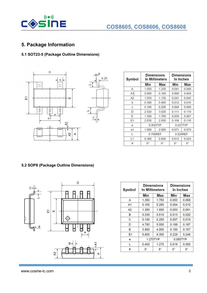 COS8606SR datasheet page 8