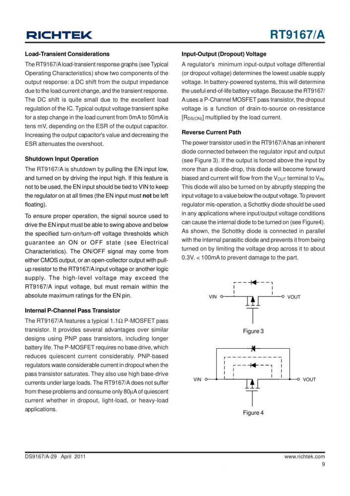 RT9167A datasheet page 9