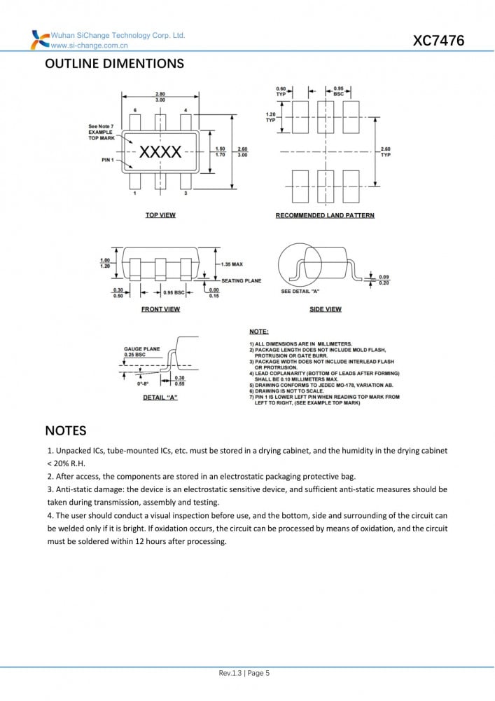 XC7476 datasheet page 5