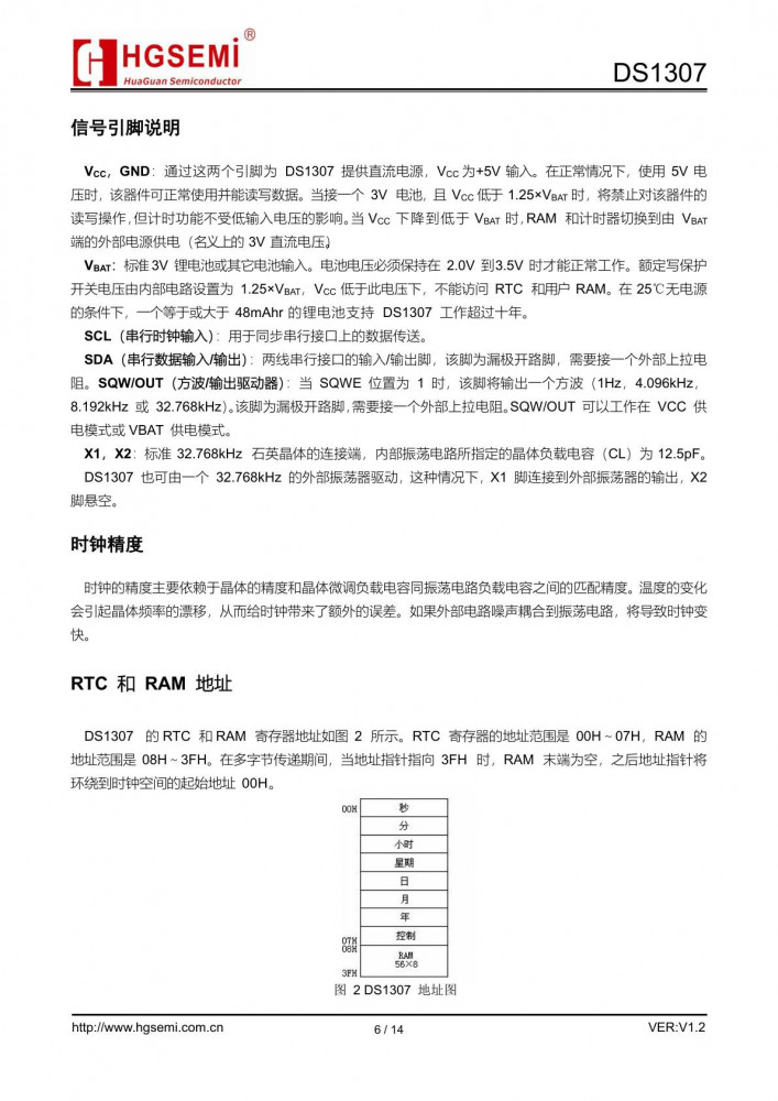 DS1307N datasheet page 6