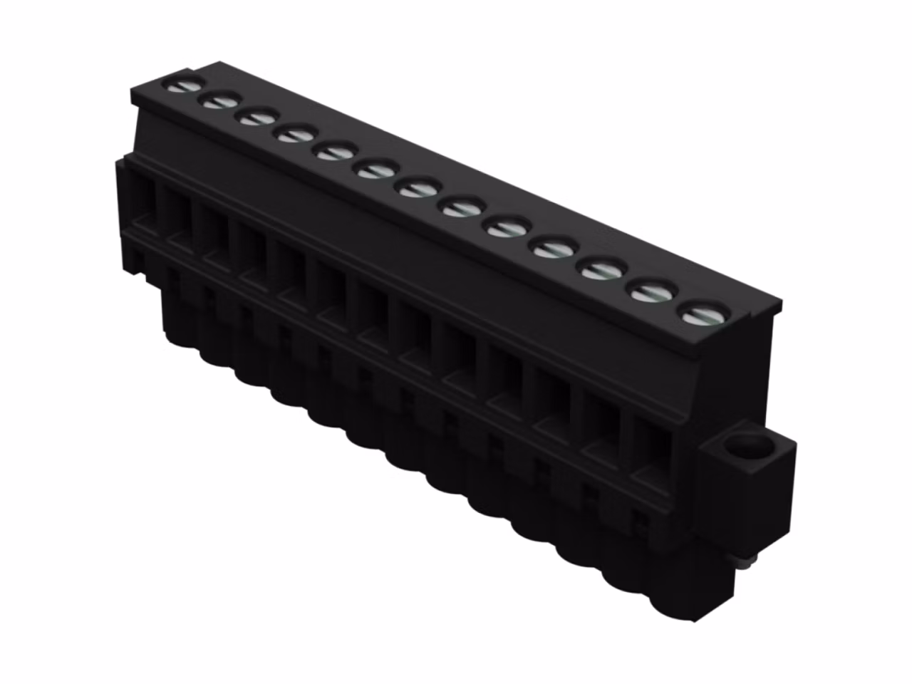 5.00mm Pitch Eurostyle Vertical Plug, with Retention Screws, Rear Wire Entry, Gold (Au) Plated, Black, 13 Circuits for sale
