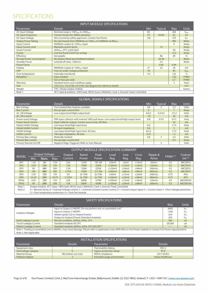NEVO+1200ML technical document page 2