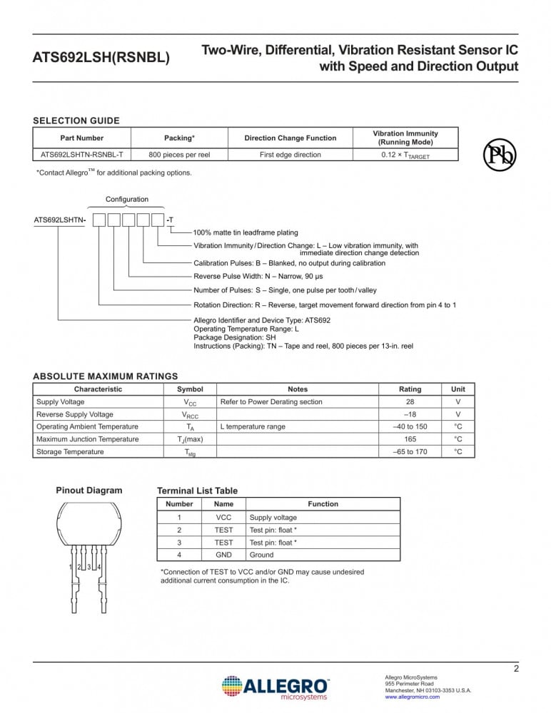 ATS692 datasheet page 2