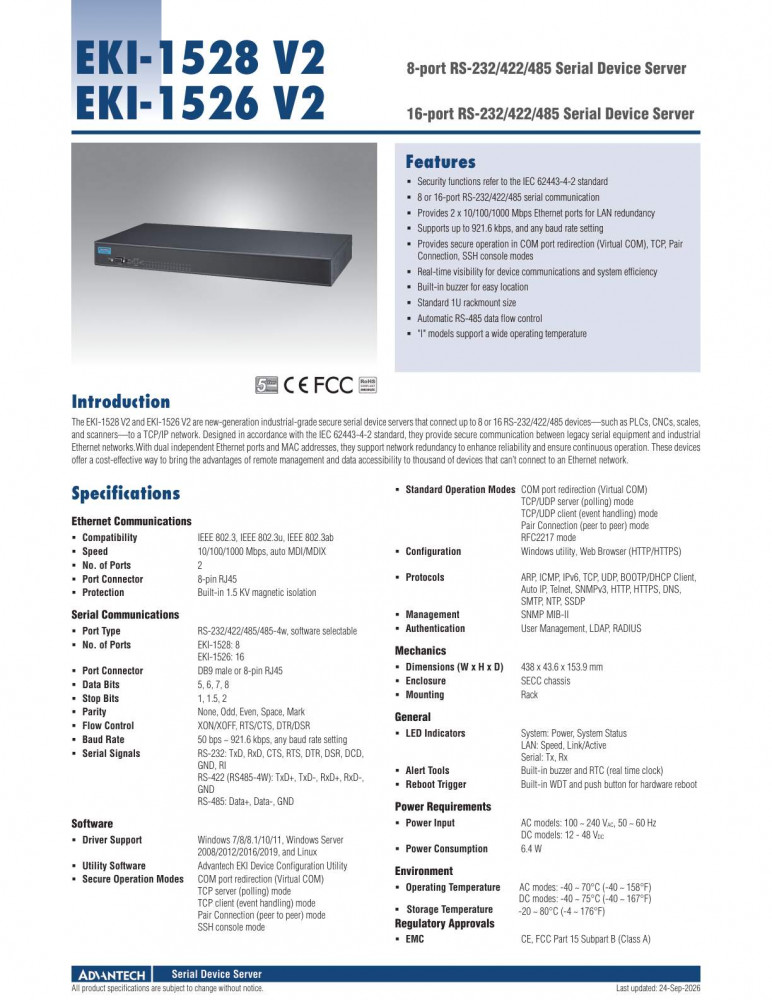 EKI-1528 V2 technical document page 1