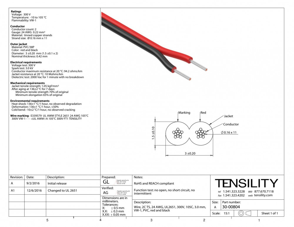 Tensility International 30-00804 product drawing