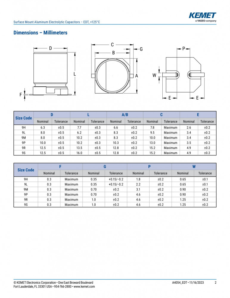 KEMET EDT document page 2