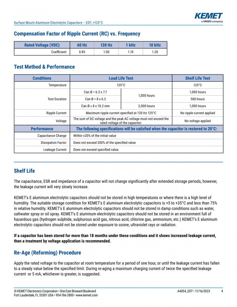 KEMET EDT document page 4