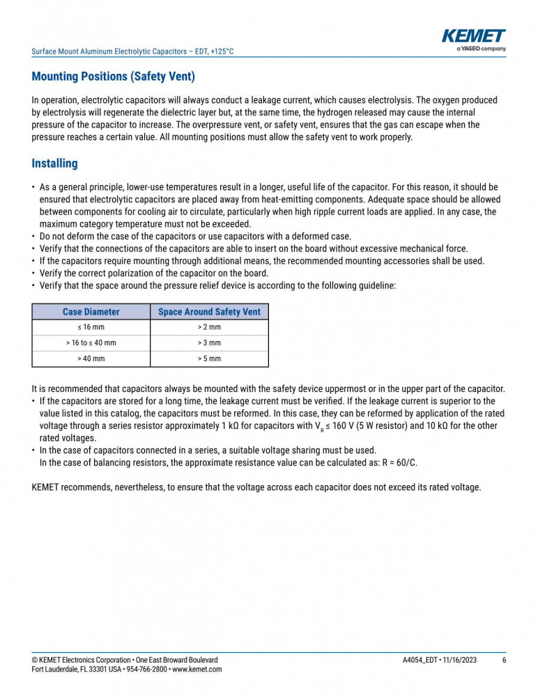 KEMET EDT document page 6