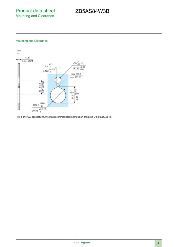 ZB5AS84W3B technical document page 5
