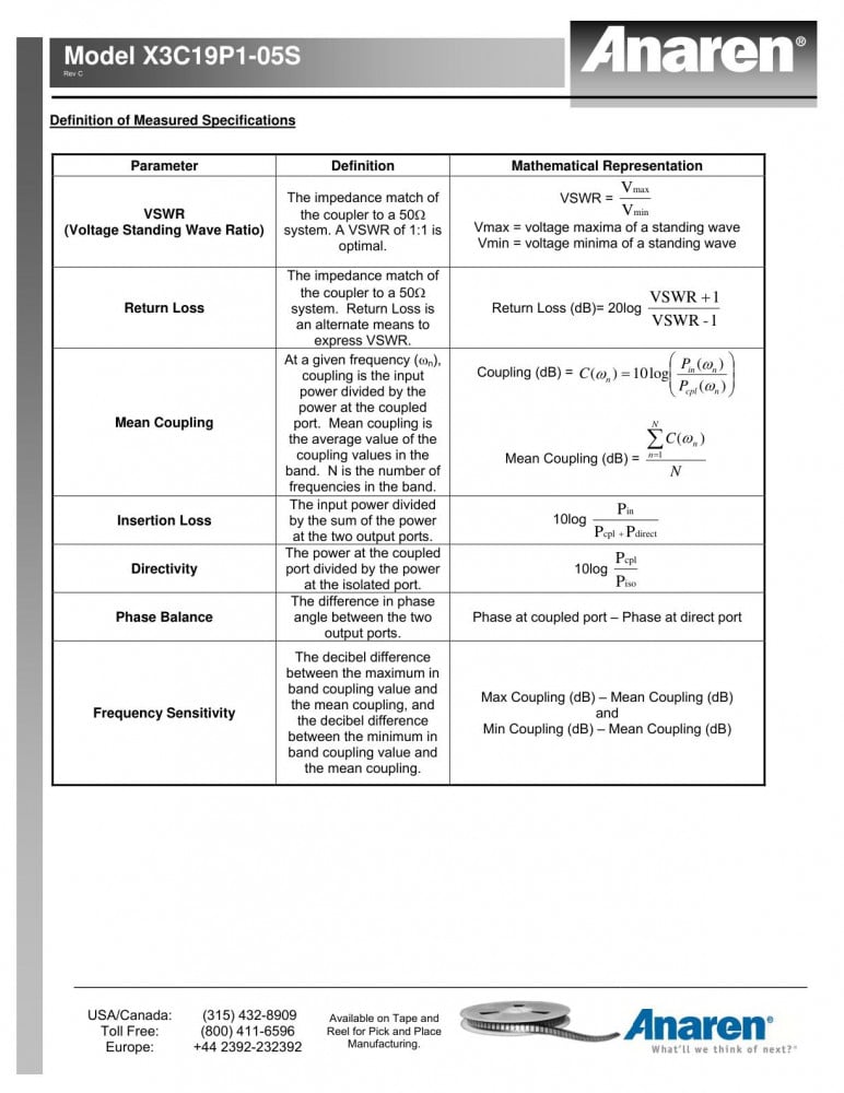 X3C19P1-05S datasheet page 6