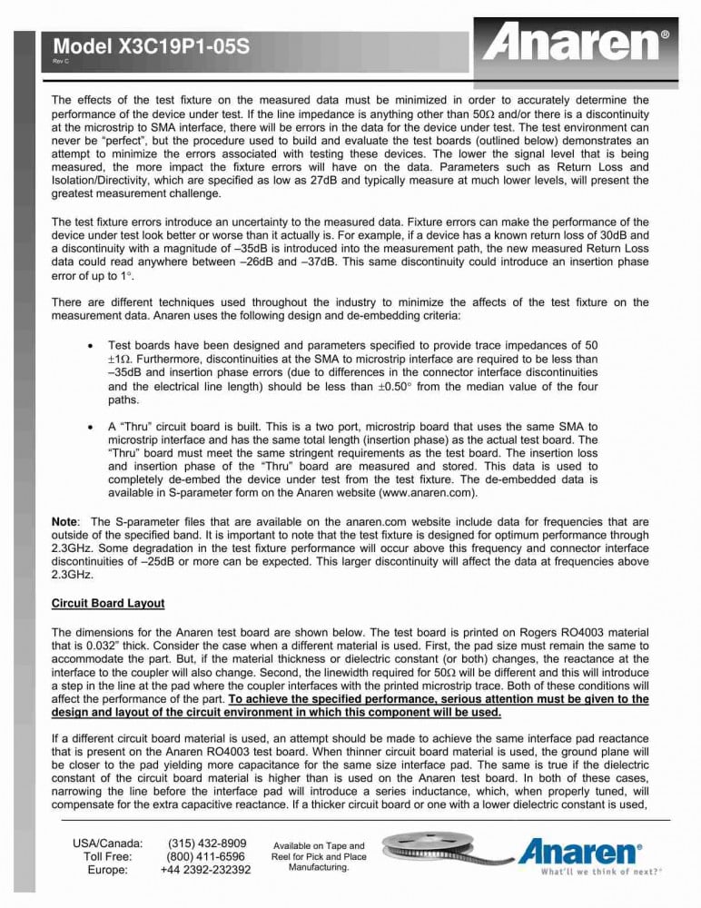 X3C19P1-05S datasheet page 8