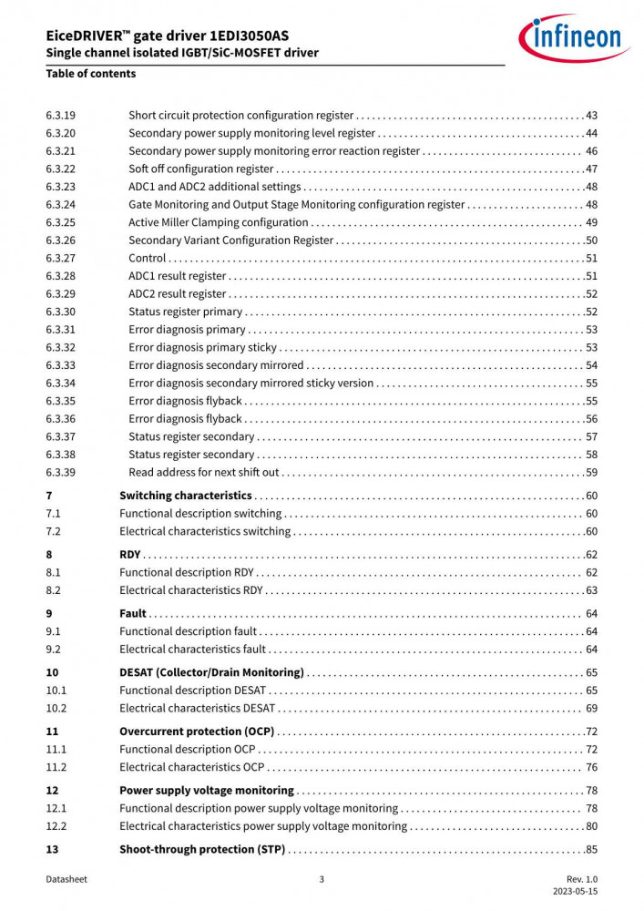1EDI3050ASXUMA1 datasheet page 3
