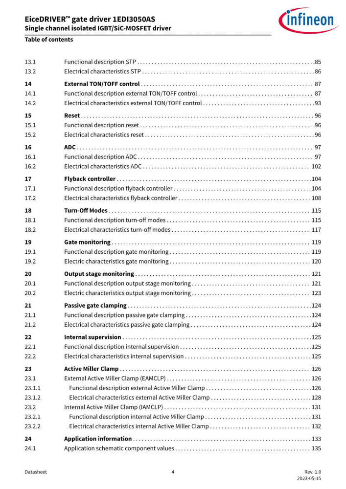1EDI3050ASXUMA1 datasheet page 4