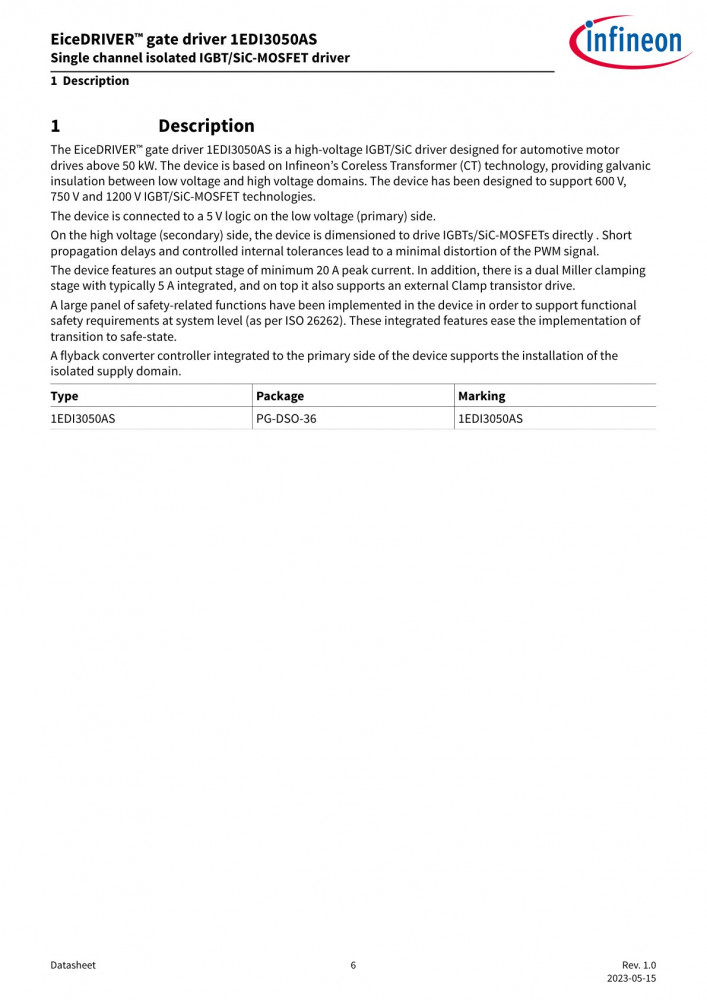 1EDI3050ASXUMA1 datasheet page 6