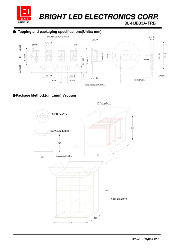BL-HJB33A-TRB datasheet page 3