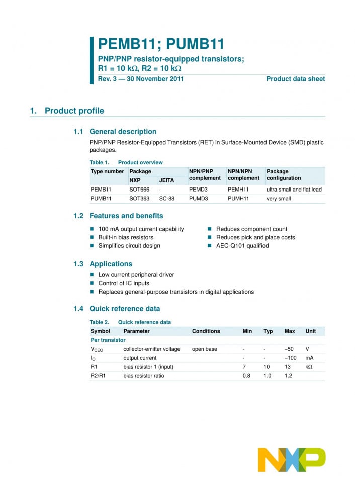 PEMB11 datasheet page 2