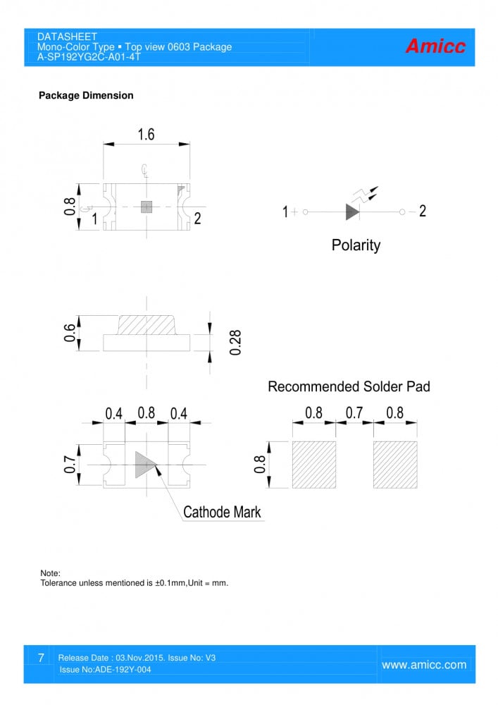 A-SP192YG2C-A01-4T datasheet page 7