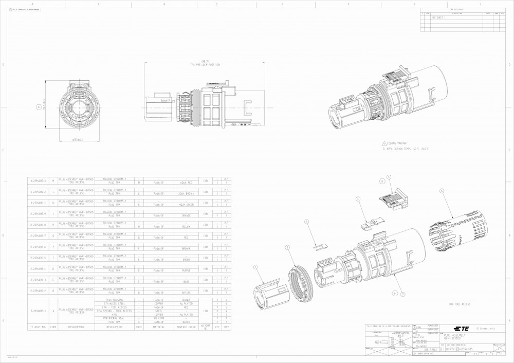 TE Connectivity 2394085 drawing page 2